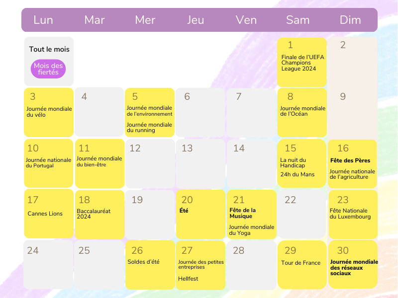 Marronniers Marketing 2024 : Toutes les Dates [Infographie]